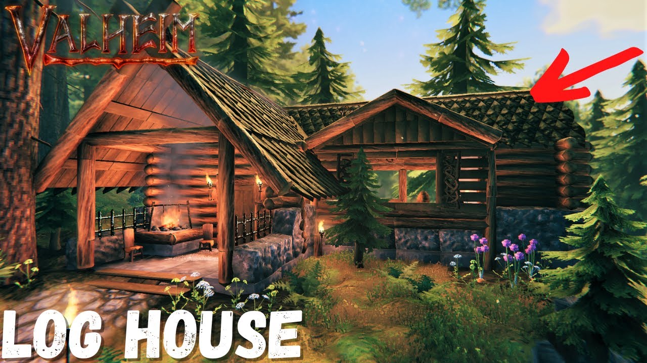 I Built A Small Log Cabin In The Black Forest In Valheim | Time-Lapse ...