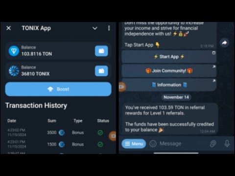 Tonix app withdrawal 103 ton recieved Scam or real watch carefully ...