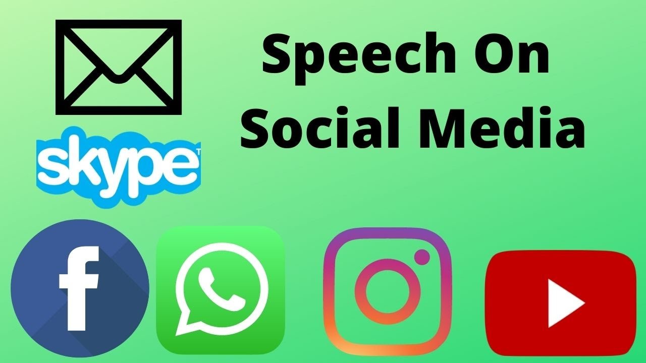 Speech On Social Media | Social Media Speech | Advantages And ...
