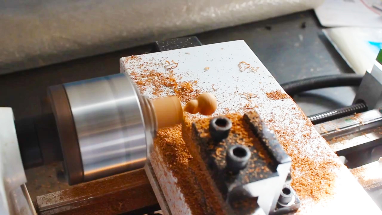 STYLECNC® Mini wood lathe for small wood gourd turning - YouTube