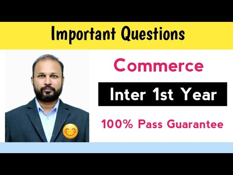 inter commerce Important Questions 2024 | Inter 1st Year | Intermediate TS AP | Inter exams 2024 ...