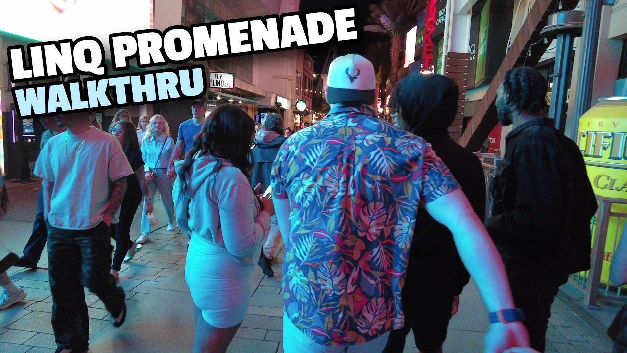 Las Vegas WalkThru — Linq Promenade - 4K UHD - YouTube