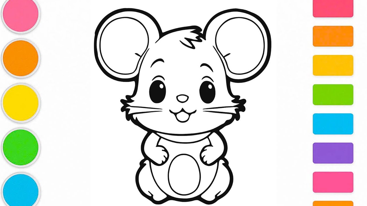 How to draw a cute mouse | Step by Step - YouTube