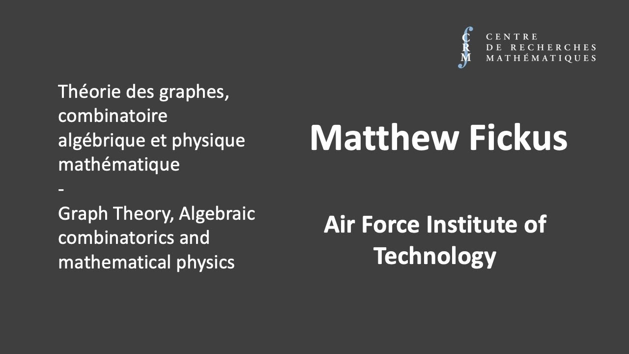 Matthew Fickus: Equi-isoclinic subspaces, covers of the complete graph ...