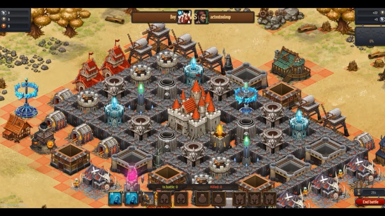 Throne Rush : Castle Level 7 , 9 and 10 - YouTube