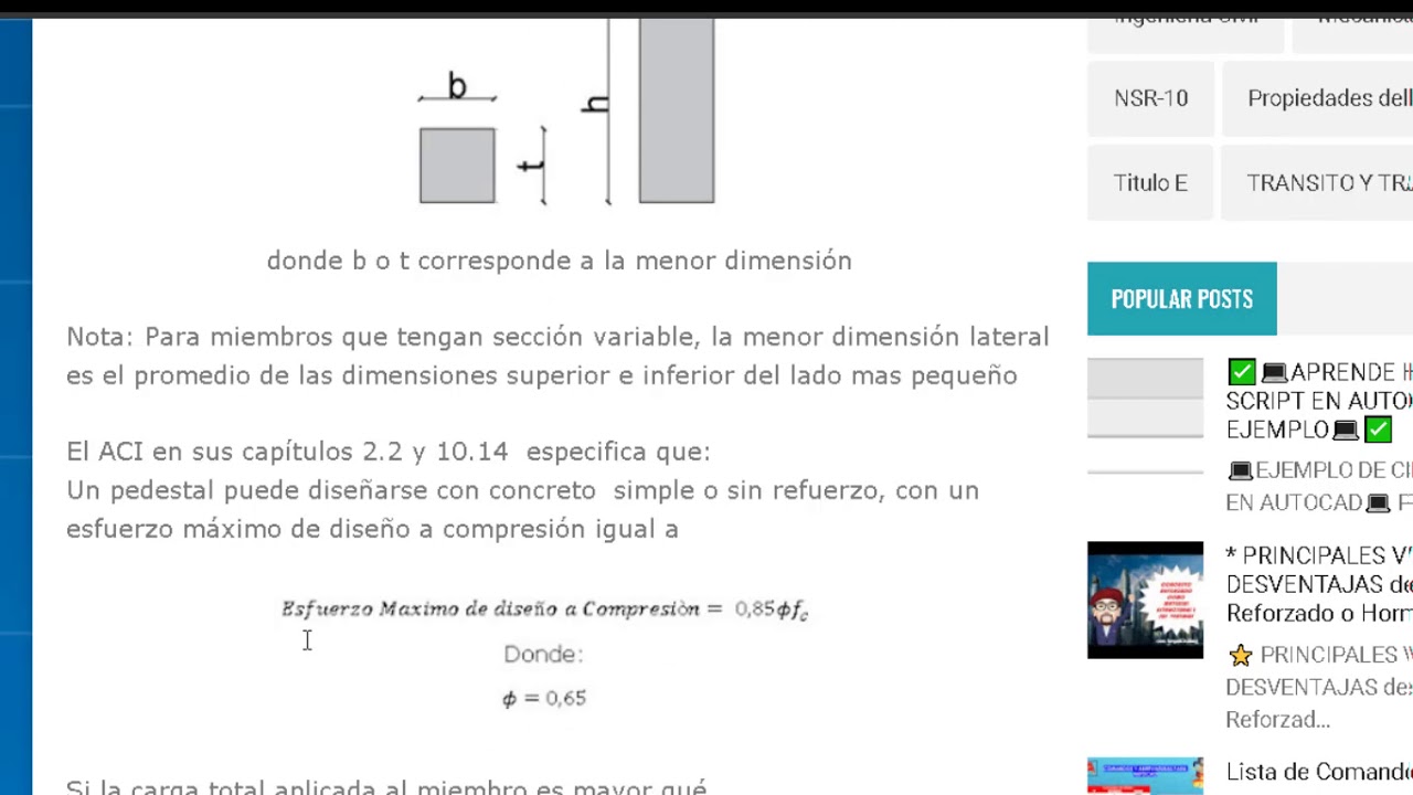 Tipos de Columnas de Concreto Reforzado (Pedestal, Columna Corta ...
