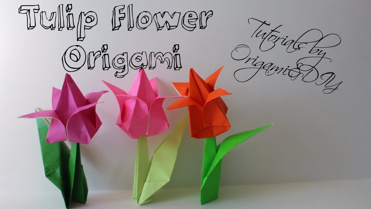 Origami: Tulip Flower (Easy and Fast) | Tutorial for beginners! - YouTube