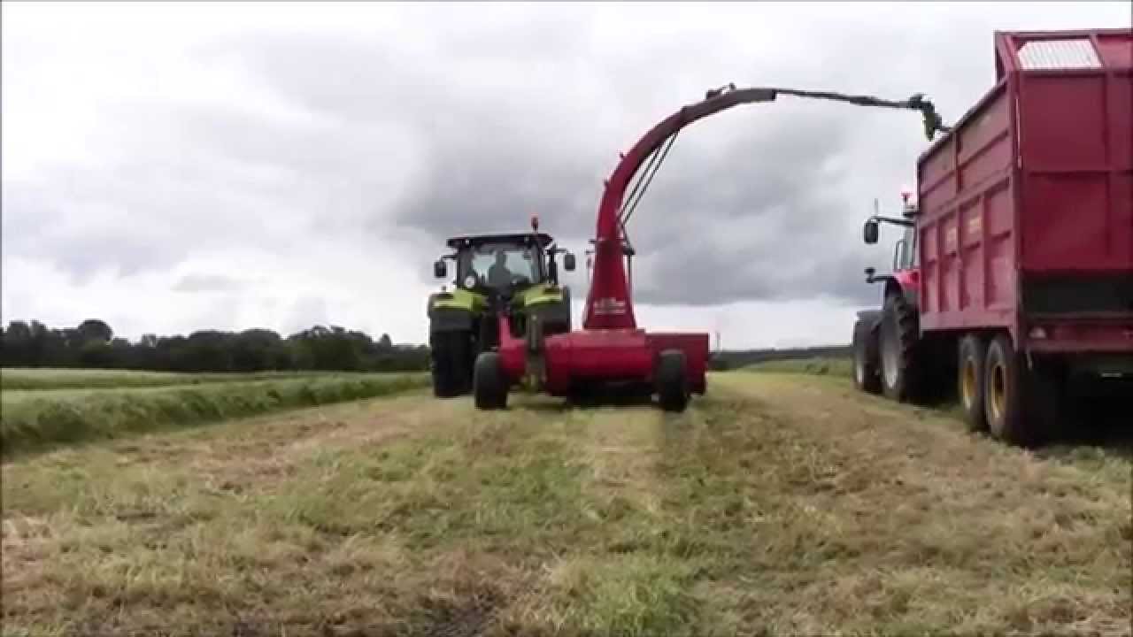 Claas 650 Arion Tractor JF Chopper Heavy silage - YouTube