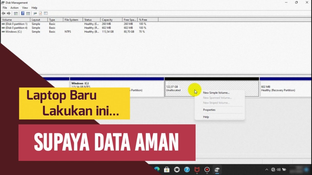 Cara Partisi Hardisk Windows 11 Laptop Baru Tanpa Aplikasi Tambahan