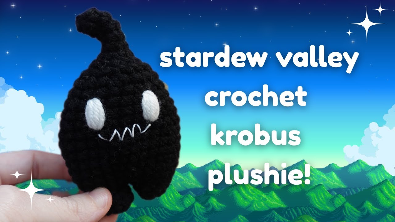 Stardew Valley crochet - make your own Krobus keychain amigurumi! - YouTube