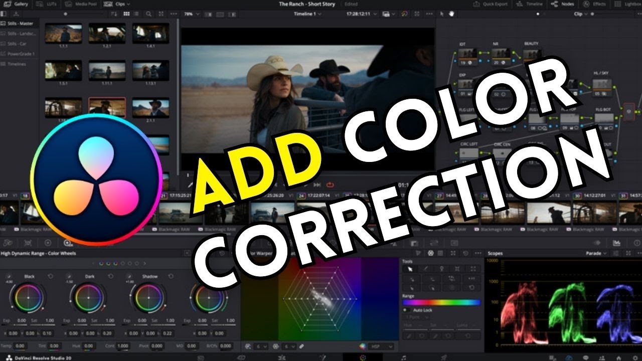 How to Add Color Correction in DaVinci Resolve 2025? - YouTube