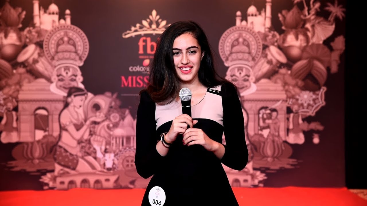 Samreen Kaur's Q & A performance at Miss India 2018 Jammu & Kashmir ...