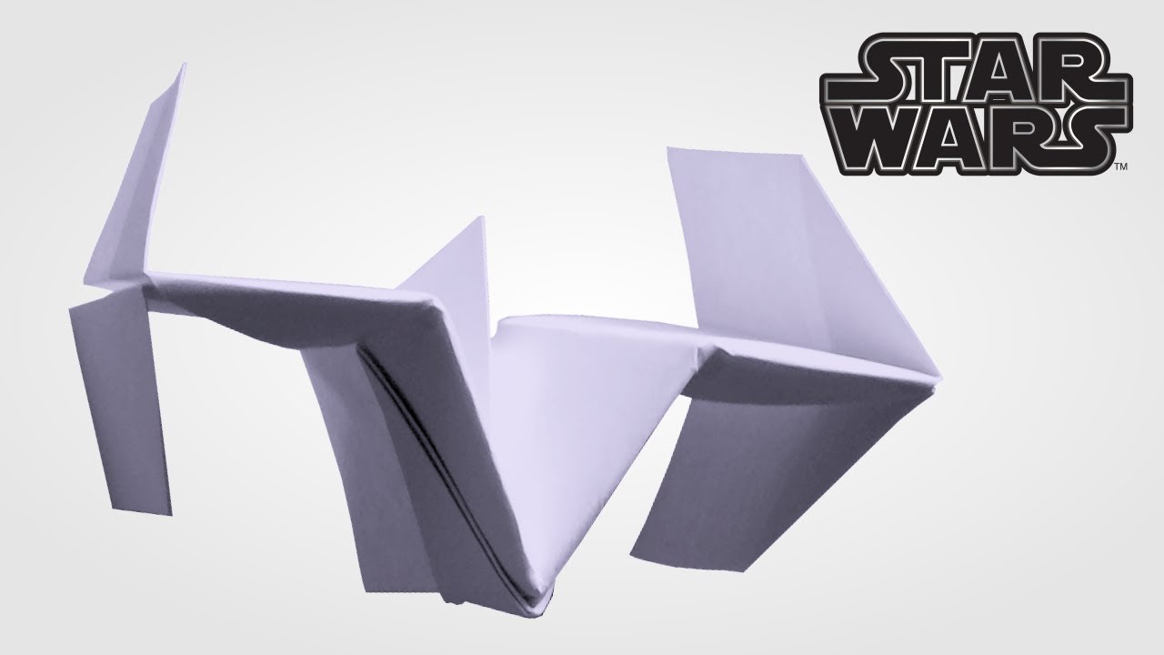 TUTO - Chasseur TIE en Origami - YouTube