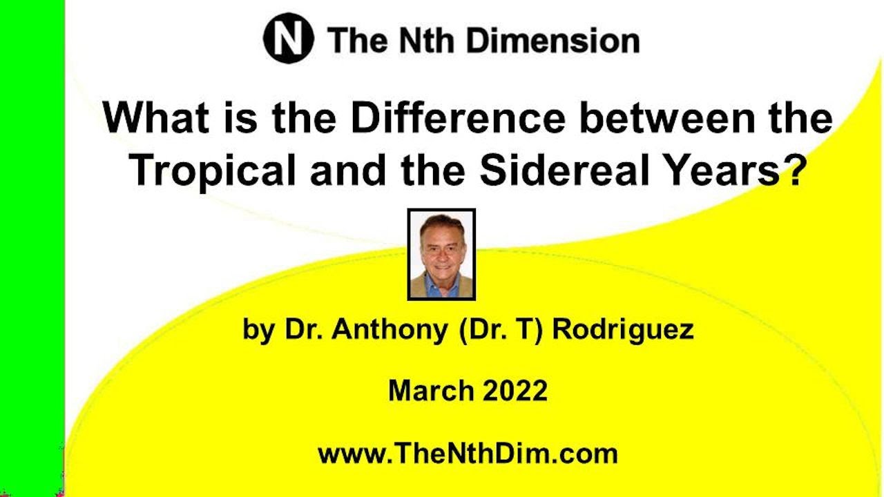 What Is the Difference between the Tropical Year and the Sideral Year ...