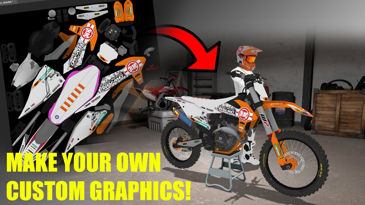 How to Make Custom MX Graphics in MX Bikes 2022 (Beta 17) - YouTube
