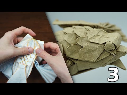 Origami Hawk Tutorial 3/3 [Kanokoya_Origami] Rough Shaping - YouTube
