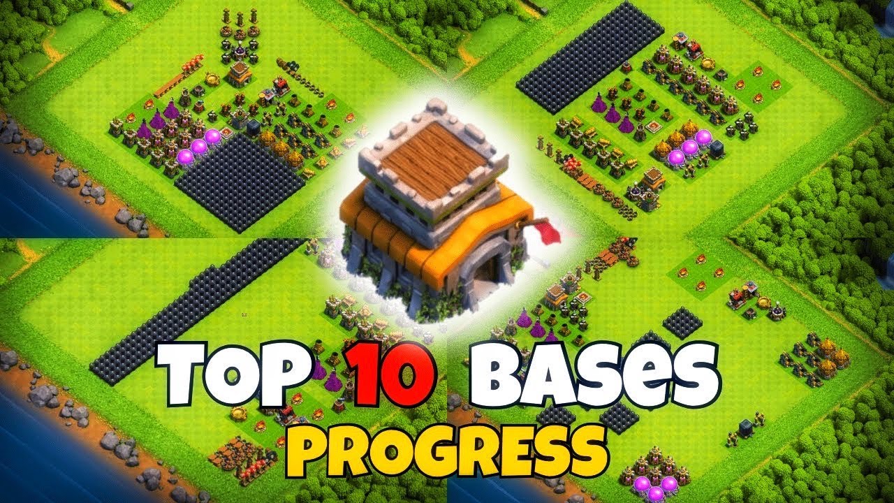 TOP 10 PROGRESS BASE LAYOUT | TH 8 PROGRESS BASE 2023 #coc # ...