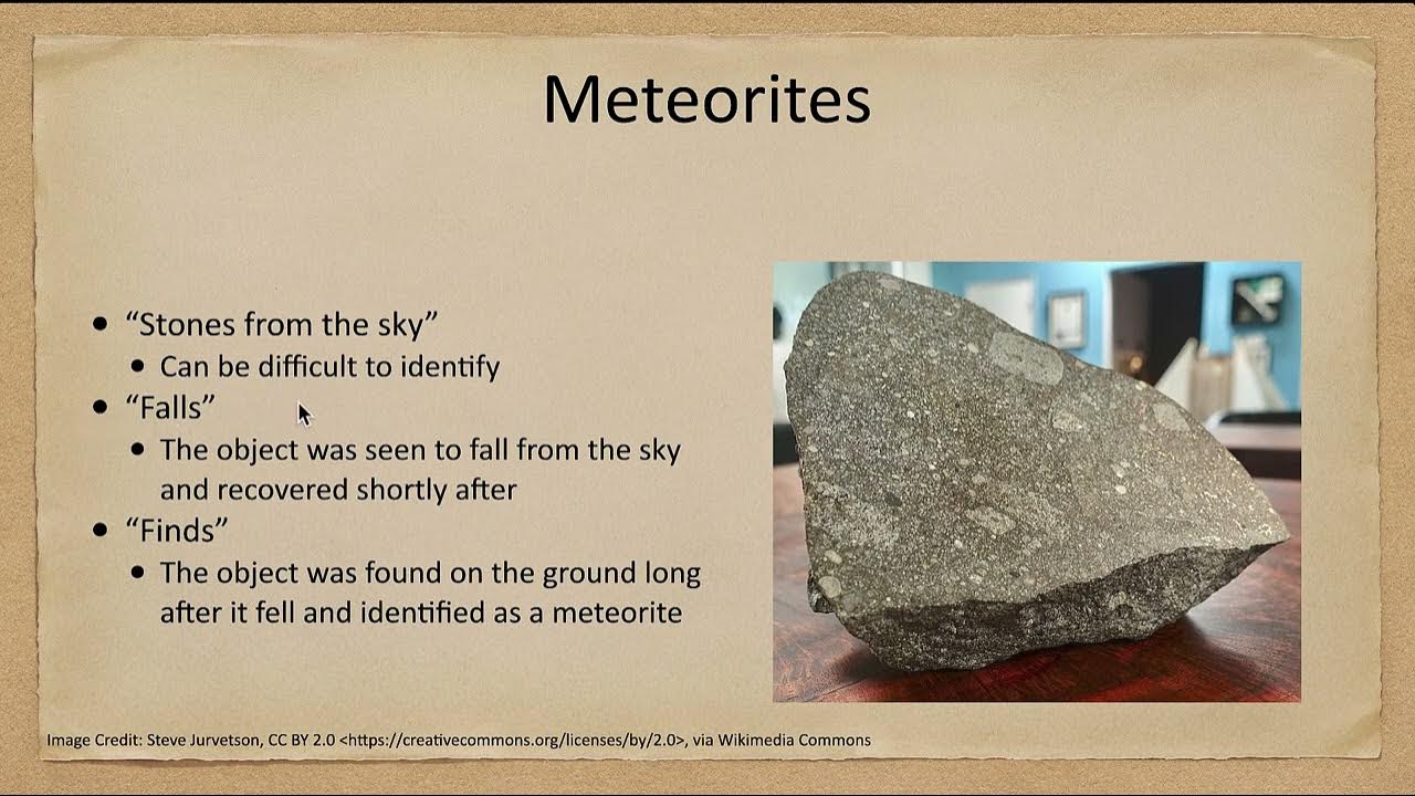 Lesson 14 - Lecture 1 - Meteors and Meteorites - OpenStax Astronomy ...