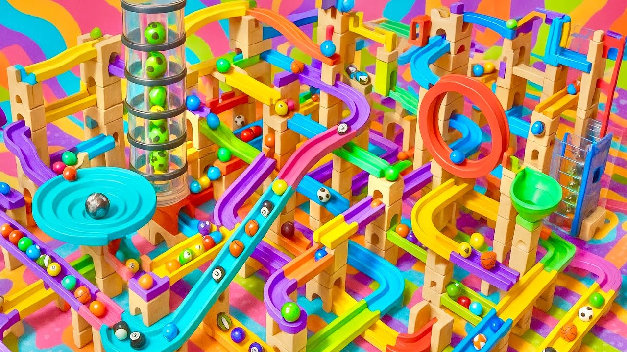 Marble Run Amazing Loops Race ASMR Rollercoaster - YouTube