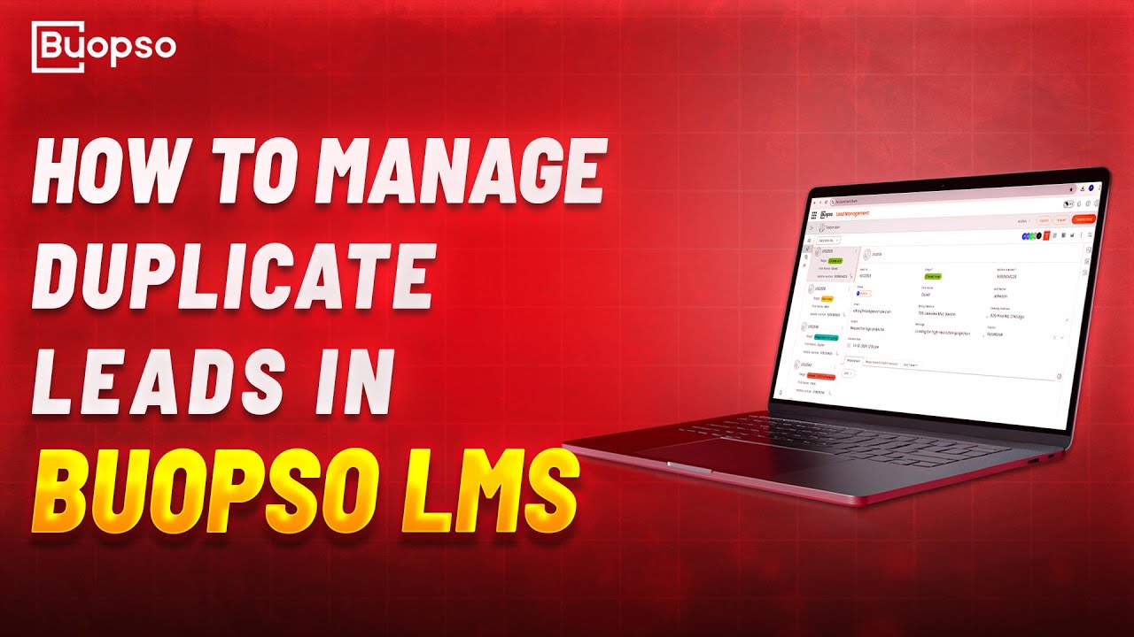 How to Manage Duplicate Leads in Buopso LMS - YouTube