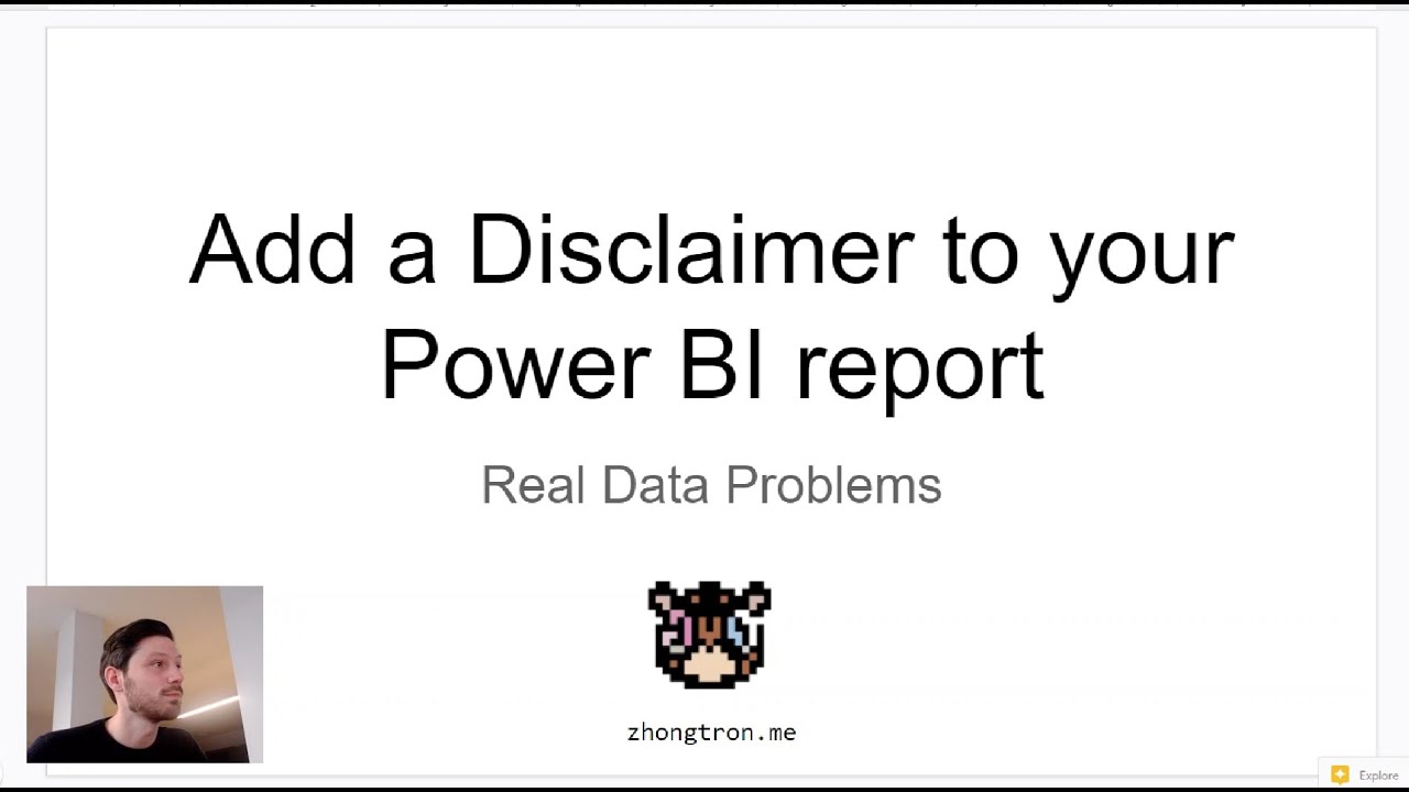 Add a Disclaimer To Your Power BI Report - YouTube