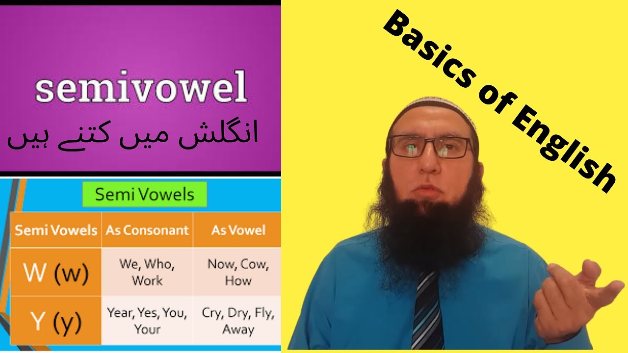Semi vowels in spoken & written English: - YouTube