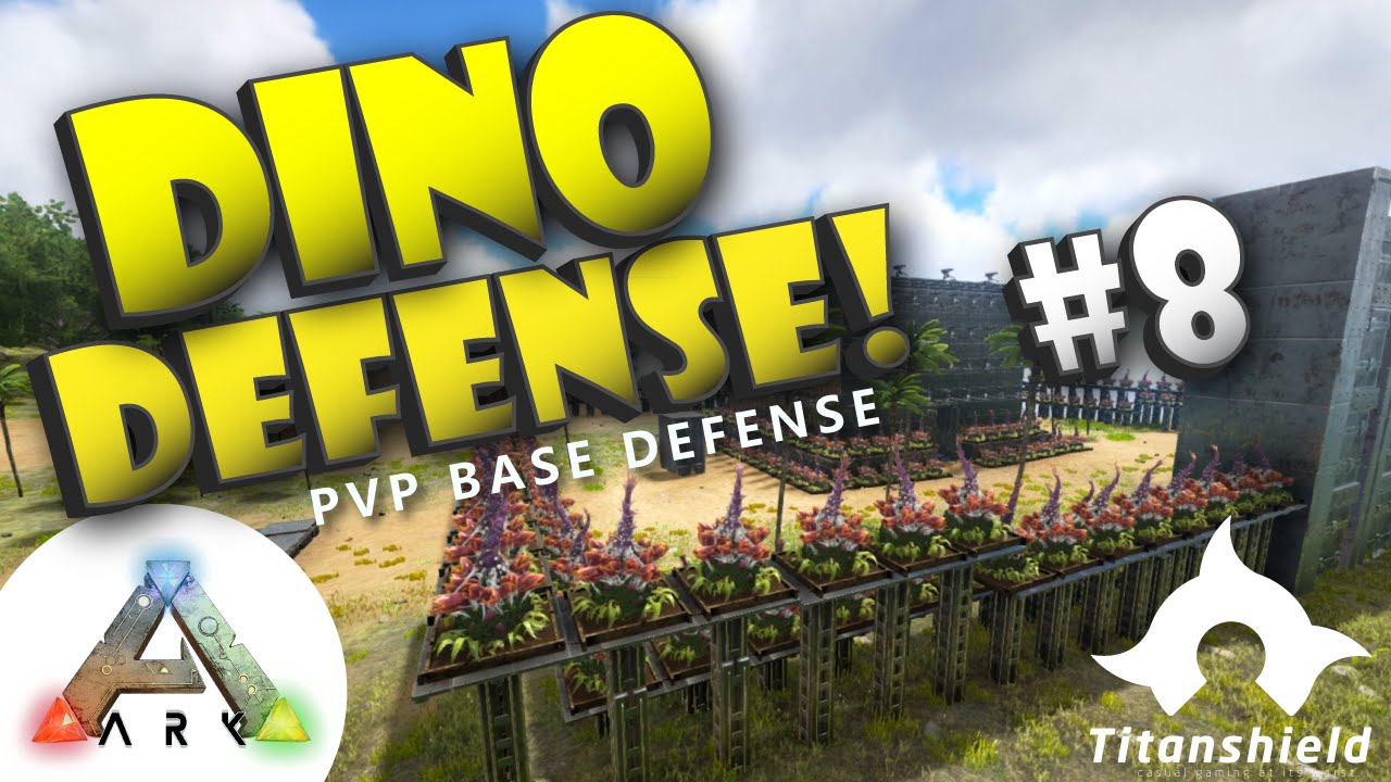 ARK PVP Building TIPS #8 - Dino Defense! [Titanshield Gaming] - YouTube