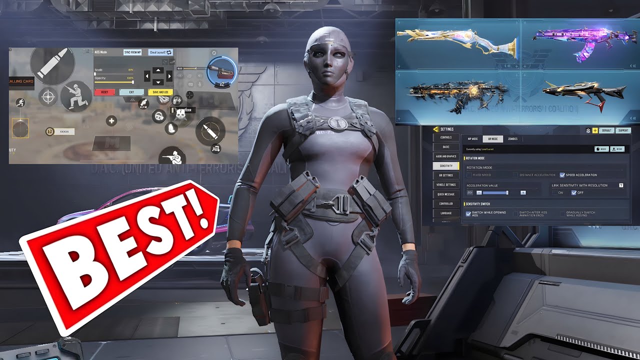 BEST BR SENSITIVITY SETTINGS FOR SHOTGUN & FAST MOVEMENTS 🔥 cod mobile season 1 - YouTube