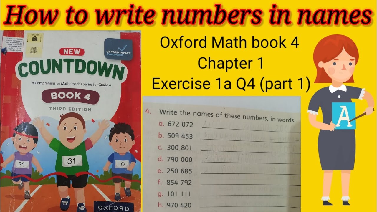 Oxford Math class 4 | New Countdown | Exercise 1a Q4 (part 1) - YouTube