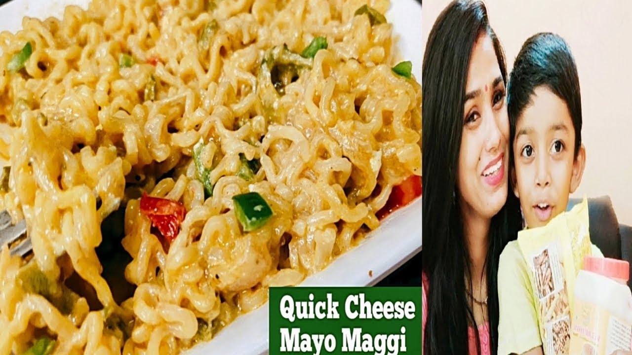 Mayonnaise Maggi Recipe । Mayonnaise Maggie Masala । Quick Cheese Maggi ...