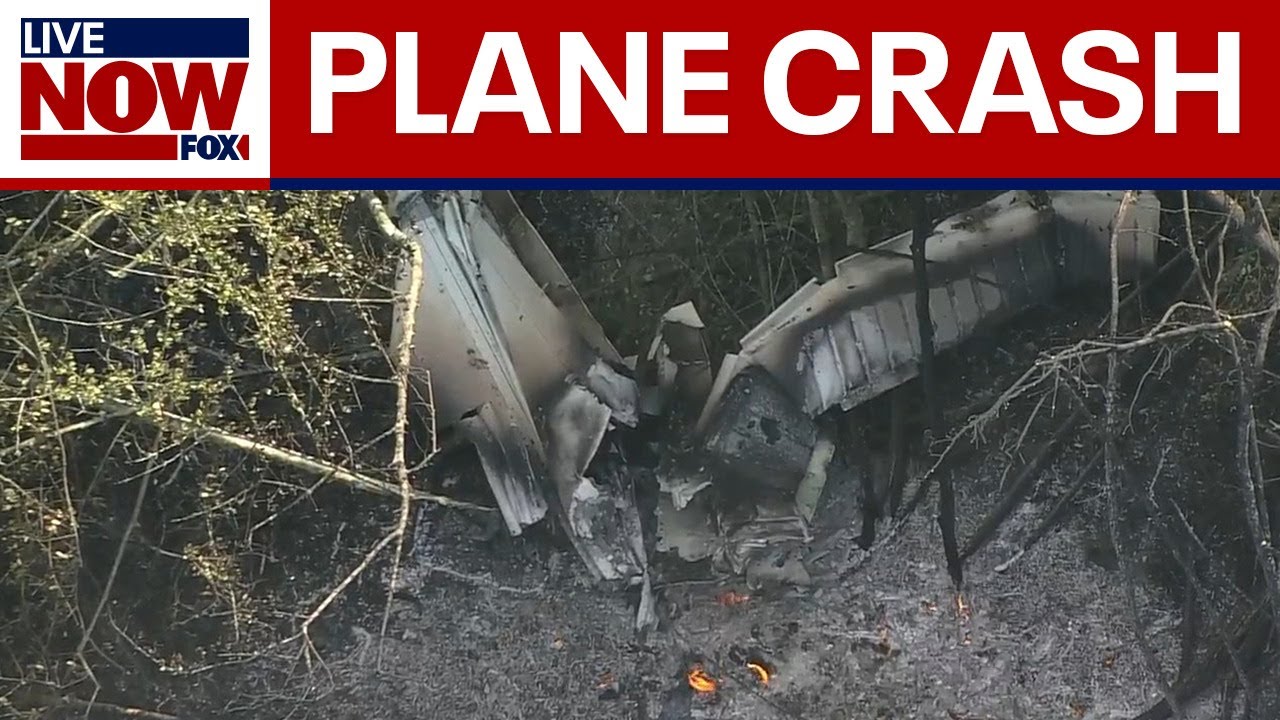 Plane crashes into trees near Houston - YouTube