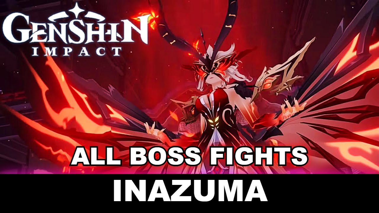 All INAZUMA BOSS FIGHTS !! MALE CHARACTERS Team - Gameplay [ Genshin ...