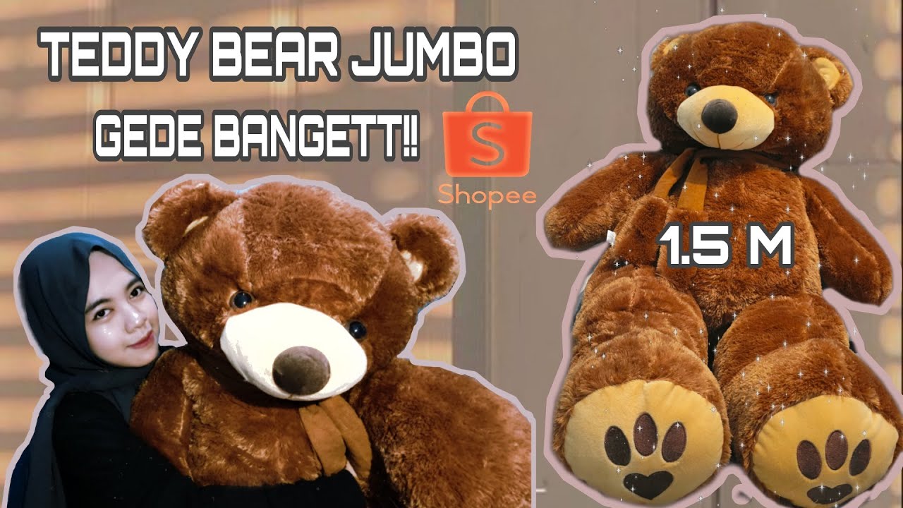 SHOPEE HAUL || UNBOXING BONEKA JUMBO GEDE BANGET!! - YouTube