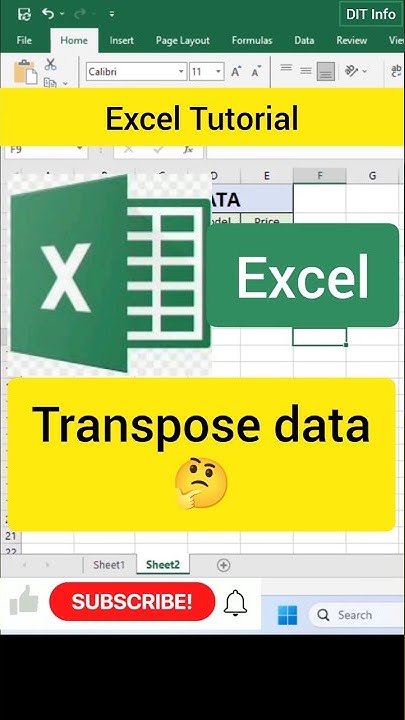 Excel Trick | How to Transpose Data #excel #exceltips #exceltutorial #msexcel #msexceltricks # ...