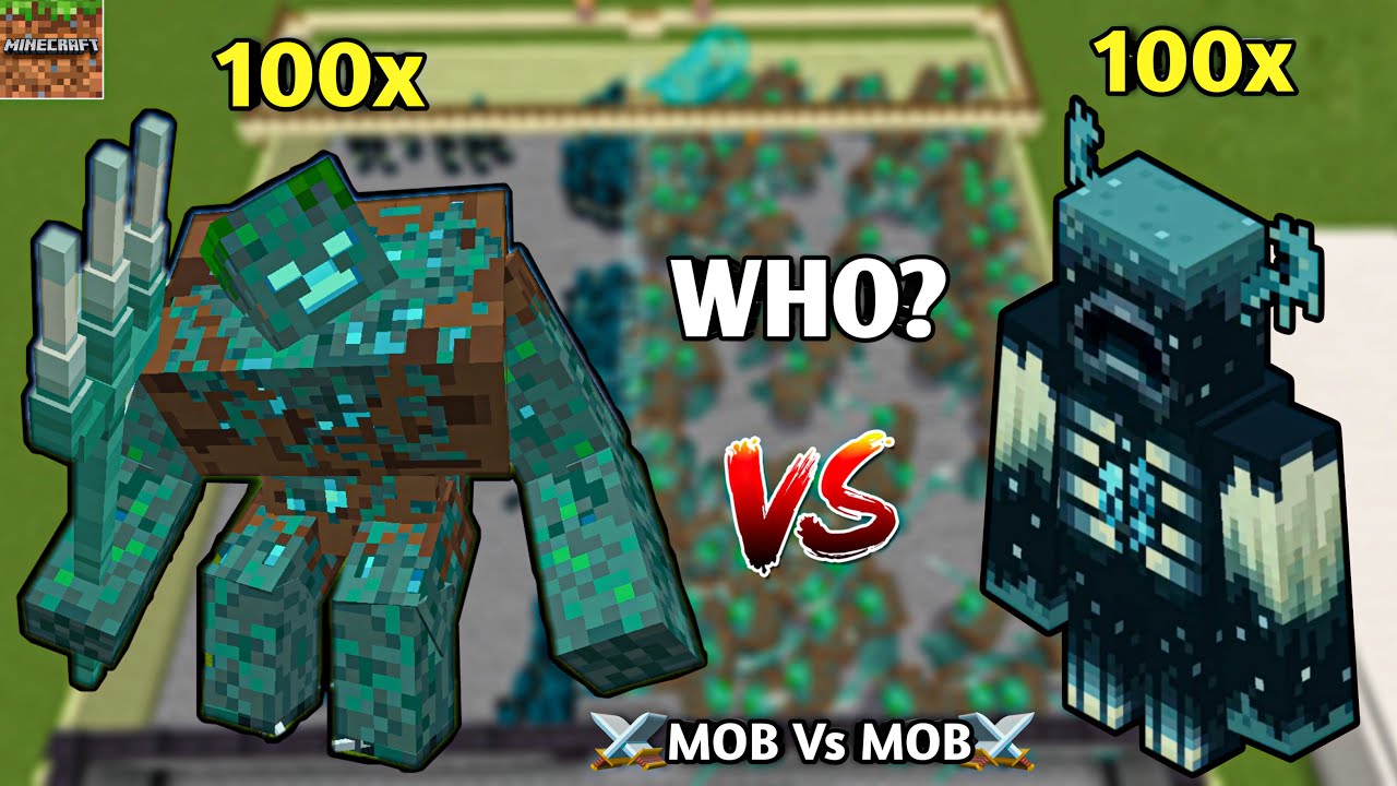 Minecraft Mob Battle : Mutant Drowned Vs Warden - YouTube