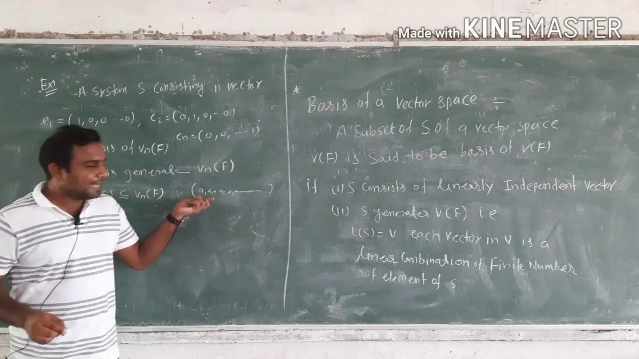 #17.llll Basis of a Vector Space lll Linear algebra lll - YouTube