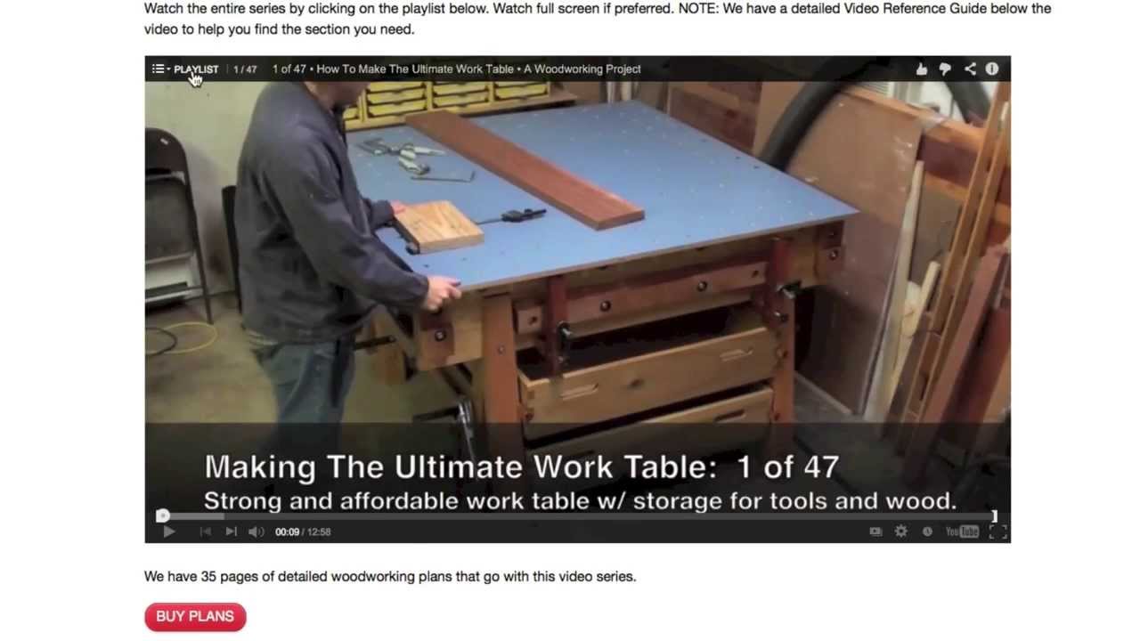 Ultimate Work Table - Video Reference Guide - Playlist Details ...