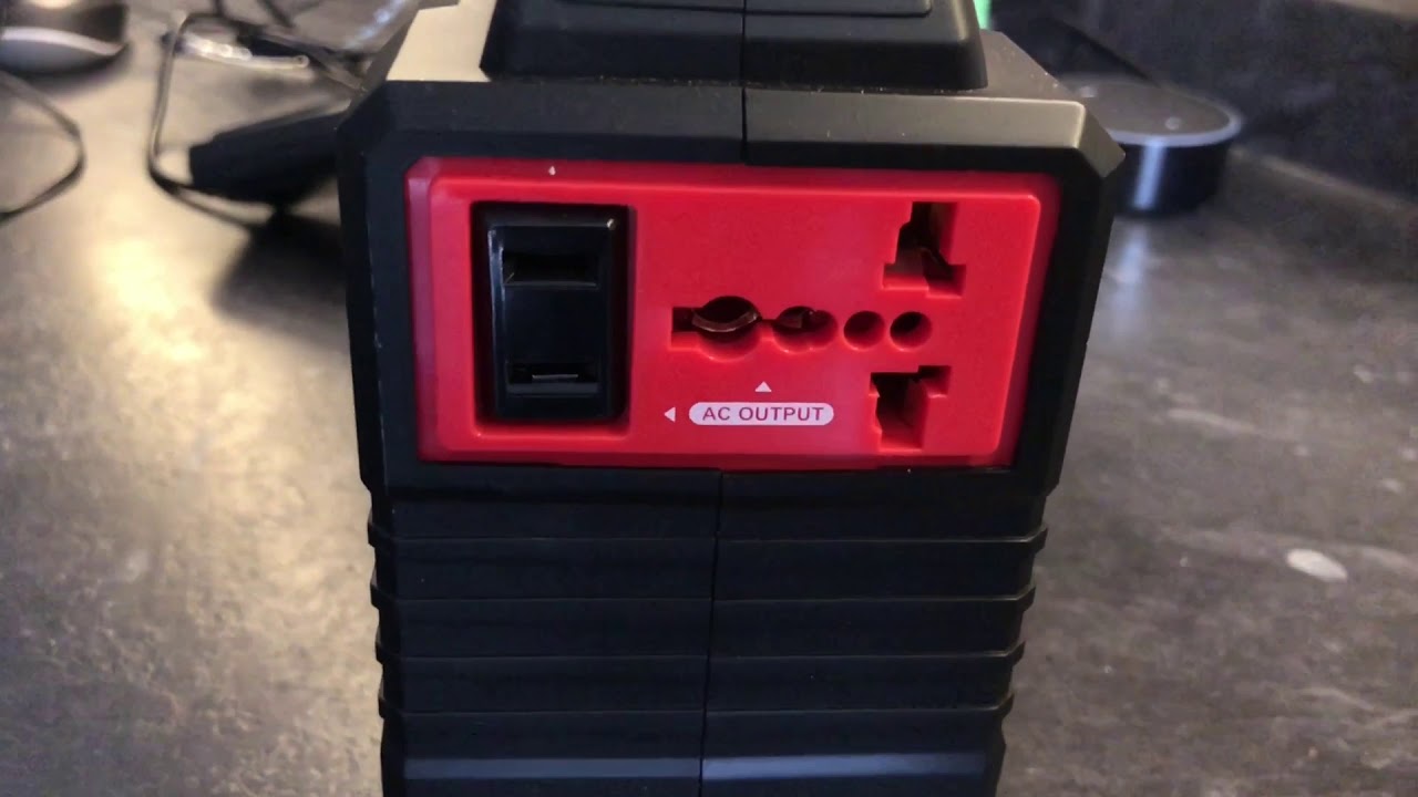 Paxcess Portable 100-Watt 110V Inverter Generator Power Station Bank ...