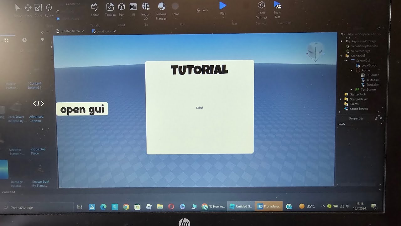 How to make OPEN/CLOSE GUI in roblox studio (2024) - YouTube