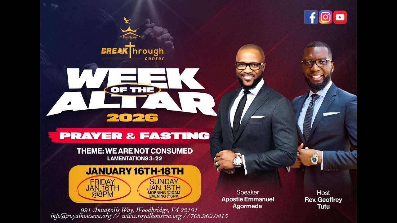 Week of the Altar - Day 13 || Apostle Emmanuel Agormeda || 01.16.2026 ...