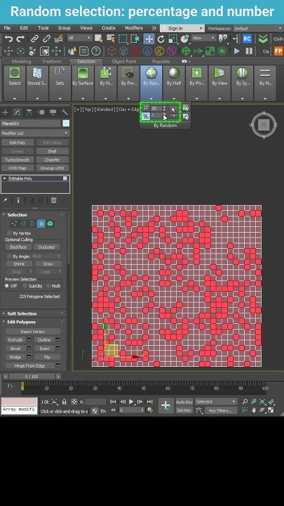 Randomly Select Polygons in 3Ds Max – Fast and Easy #shorts #3dsmax #selection - YouTube