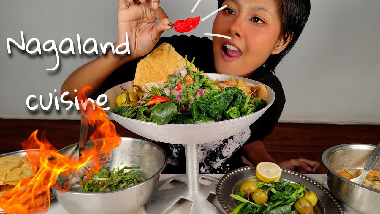 🔥AUTHENTIC NAGA STYLE VEG BOIL | EATING EGGPLANT WITH AXONE | SPICY ...