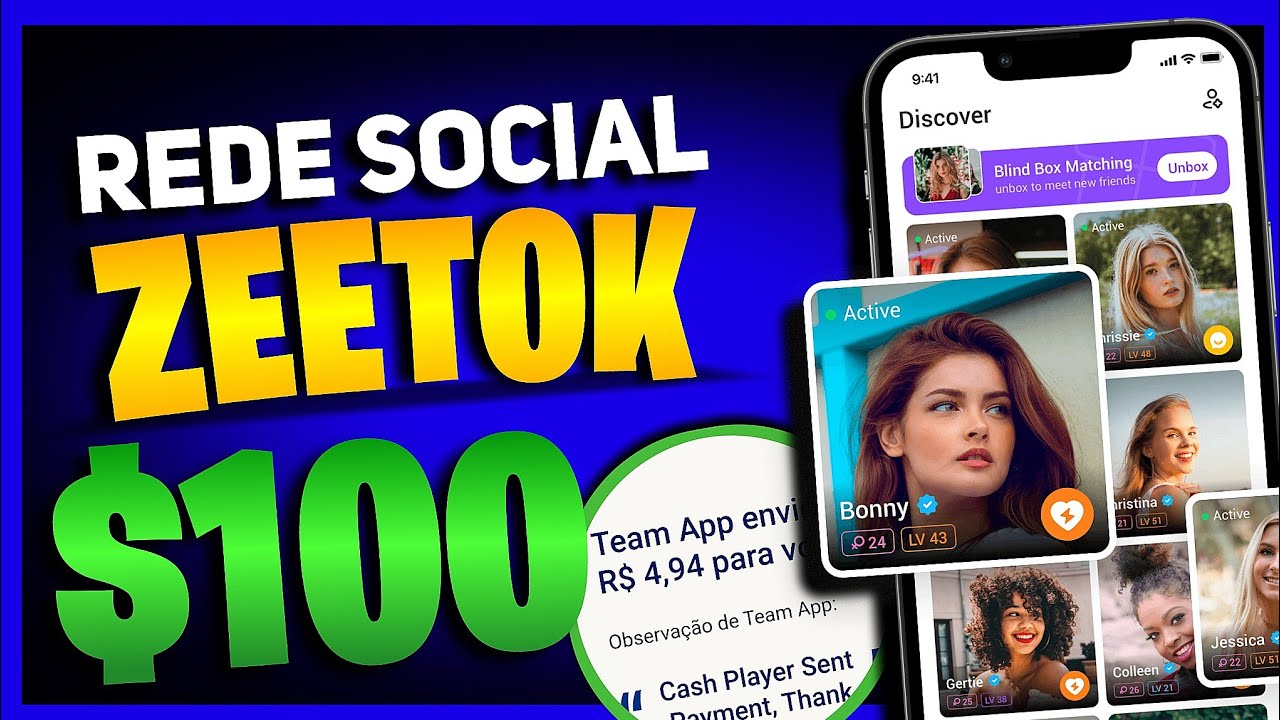 😱ZEETOK - Nova REDE SOCIAL PAGANDO $100 Dólares no PAYPAL / App de ...