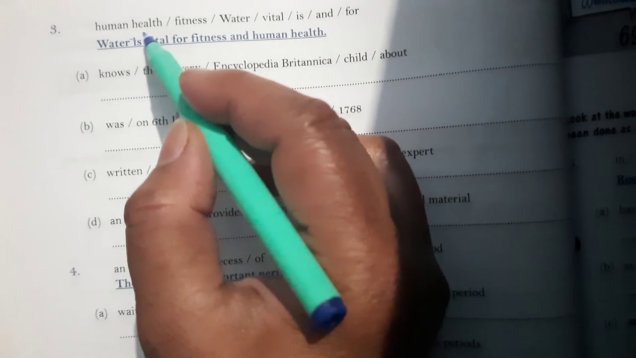 Jumbled Sentences, class 7 - YouTube