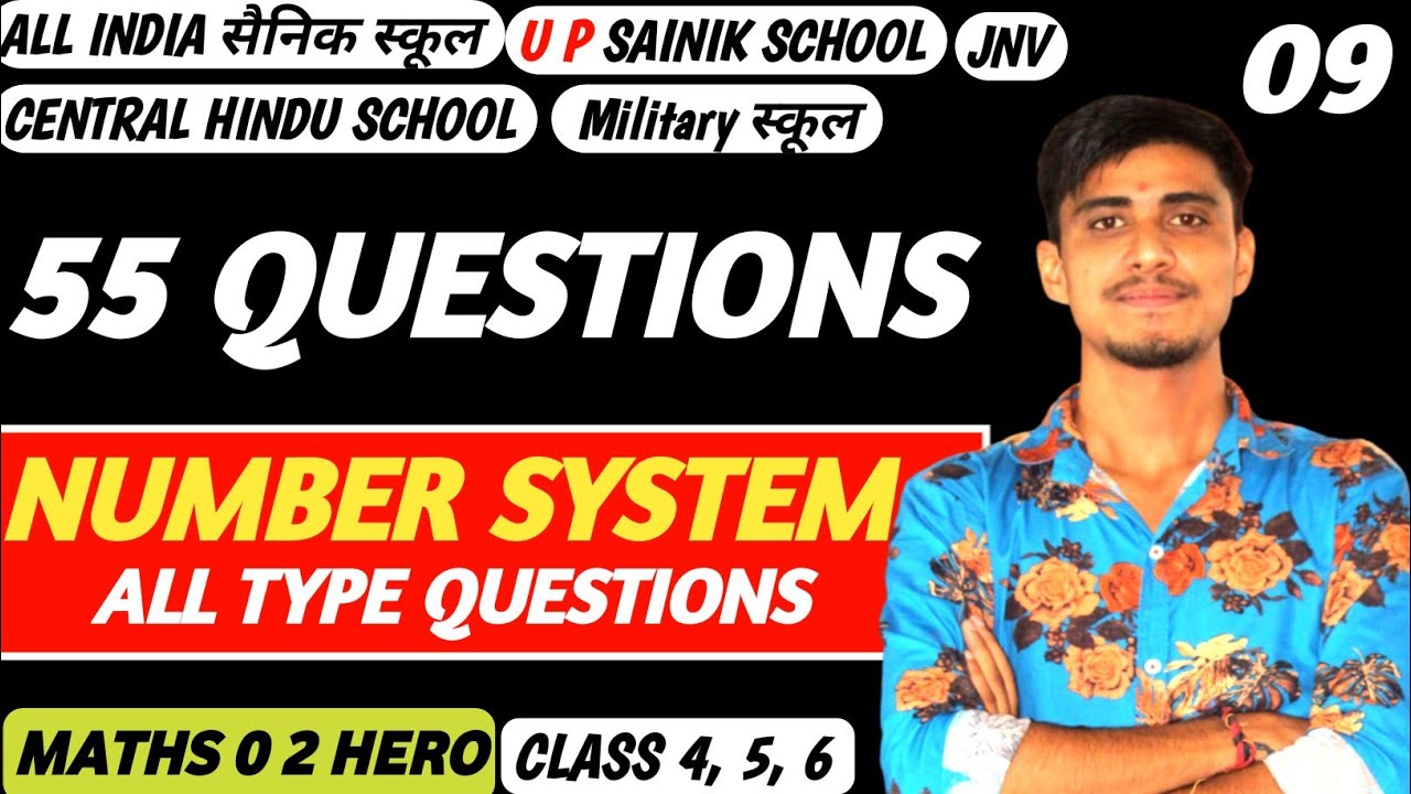 Number System Question for Class 6 Sainik School | Military School jnv ...