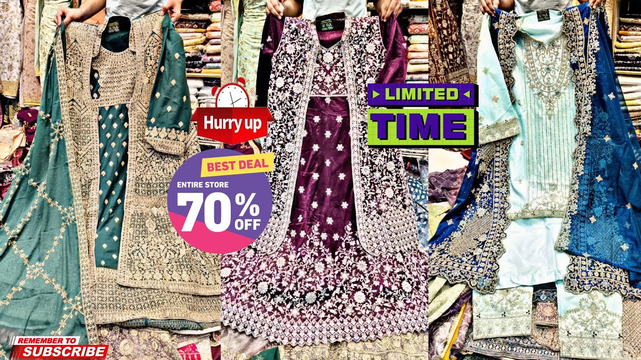 HUGE OFFERS Up to 70% Sale On Wedding Collection Farshi Sharara, Long ...