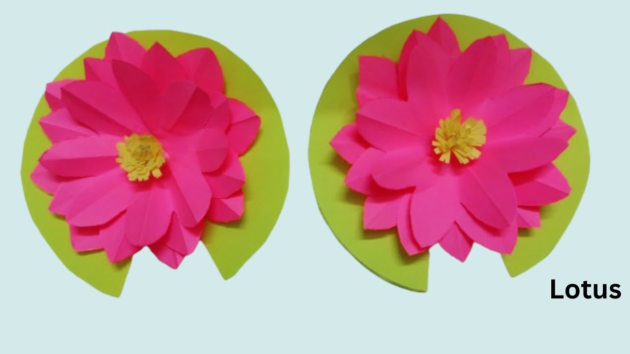 Lotus flower making.... How to make handmade DIY paper Lotus flower ...