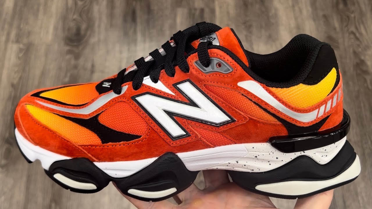 New Balance 9060 Fire Sign Red Orange Shoes - YouTube