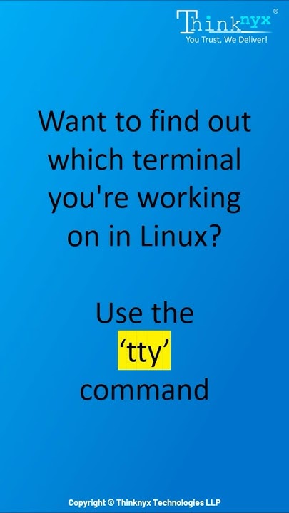 'tty' command in Linux - YouTube