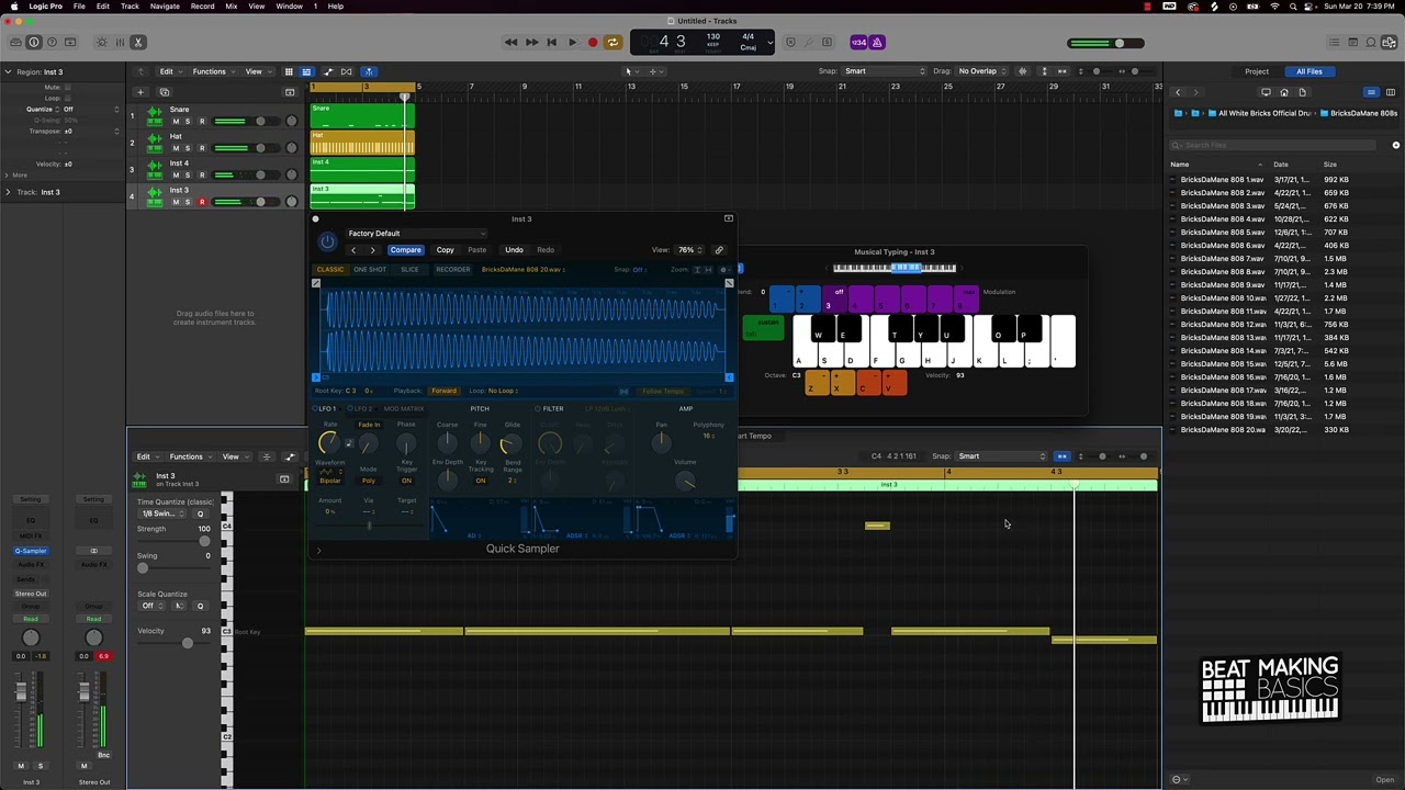 How To Make 808 Slides EASY In Logic Pro X - YouTube